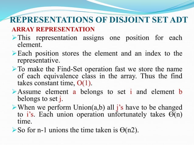 Lecture 6 disjoint set | PPTX