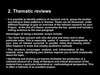 Lecture 6 doing a literature review | PPTX
