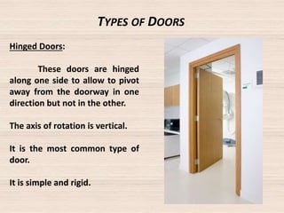 Lecture6 doors and windows | PPTX