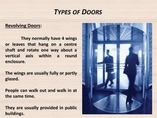 Lecture6 doors and windows | PPTX