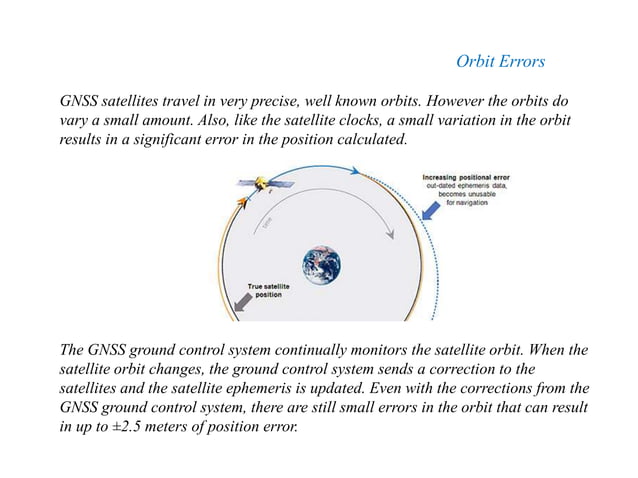 Sources of errors in GNSS measurements and dilution of precision (DOP) parameter (Lecture 6) | PPTX