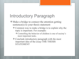 paragraph and essay writing principles and rules | PPT