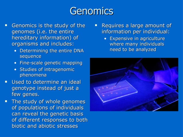 Genomics and bioinformatics | PPT | Biological Sciences | Science