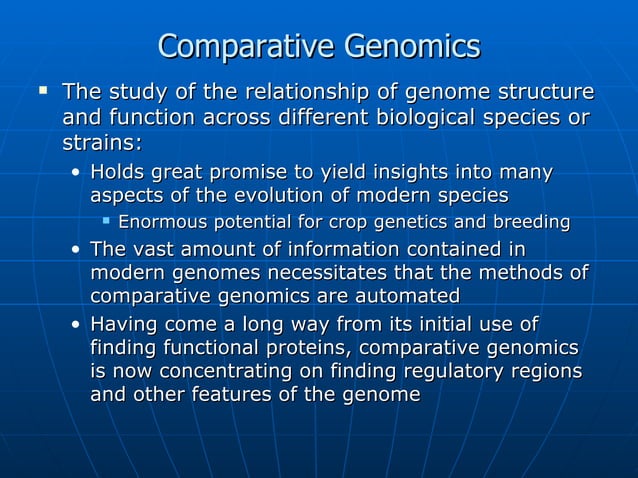 Genomics and bioinformatics | PPT | Biological Sciences | Science
