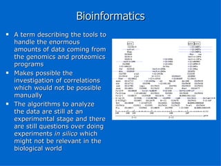 Genomics and bioinformatics | PPT