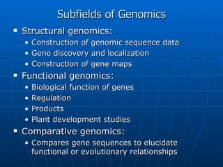 Genomics and bioinformatics | PPT