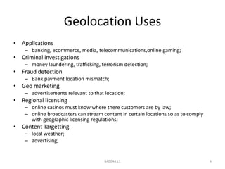 Lecture 6 geolocation | PPTX