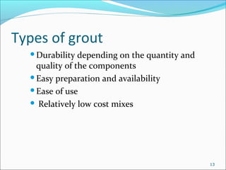 grouting and guniting | PPT