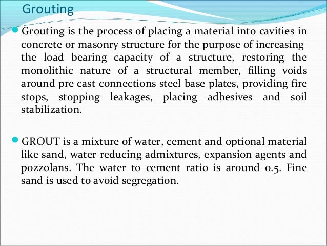 grouting and guniting