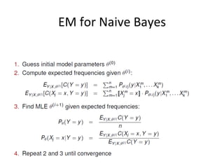 Lecture 6: Hidden Variables and Expectation-Maximization | PPT