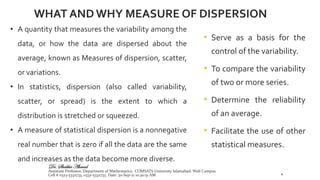 Lecture 6 (Measure of Dispersion, Rang, M.D and Coeffts).pdf