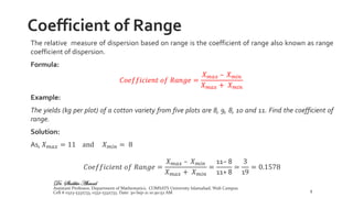Lecture 6 (Measure of Dispersion, Rang, M.D and Coeffts).pdf