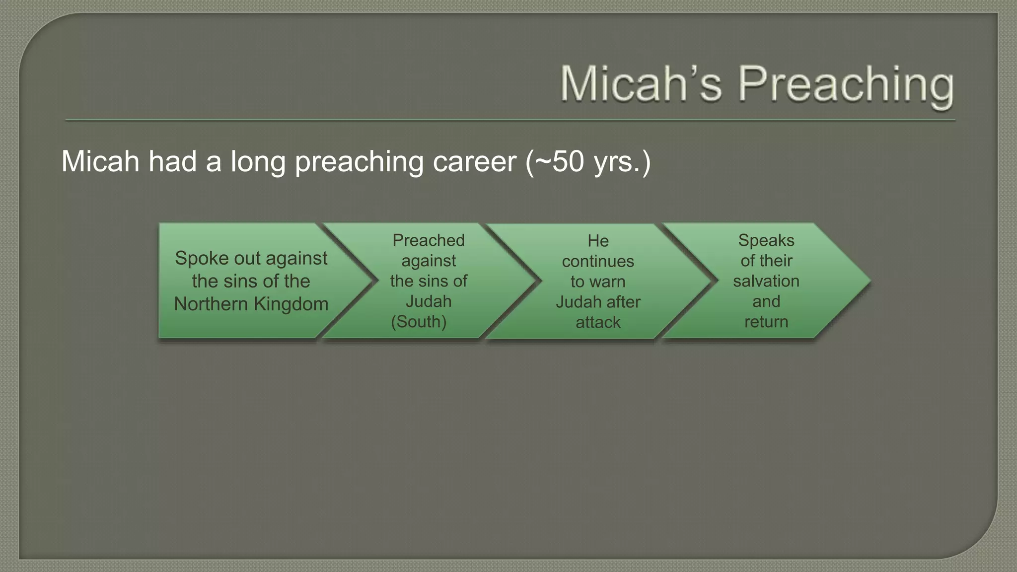 Lecture 6; micah judgment, hope, and promise | PPTX