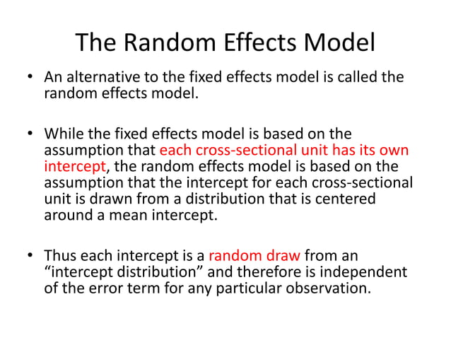 Lecture 6 Panel Data Models Pdf