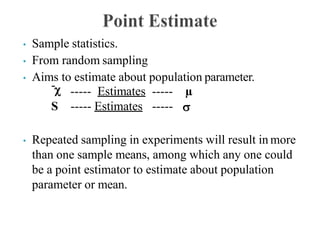 Lecture 6 Point and Interval Estimation.pptx