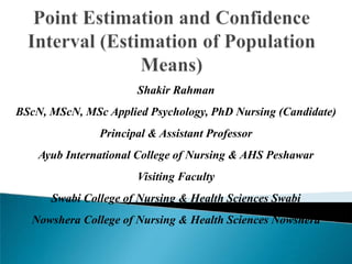 Lecture 6 Point and Interval Estimation.pptx