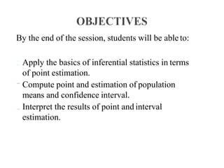 Lecture 6 Point and Interval Estimation.pptx