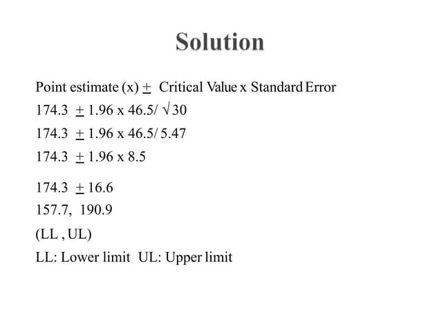 Lecture 6 Point and Interval Estimation.pptx | Science