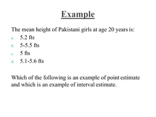 Lecture 6 Point and Interval Estimation.pptx