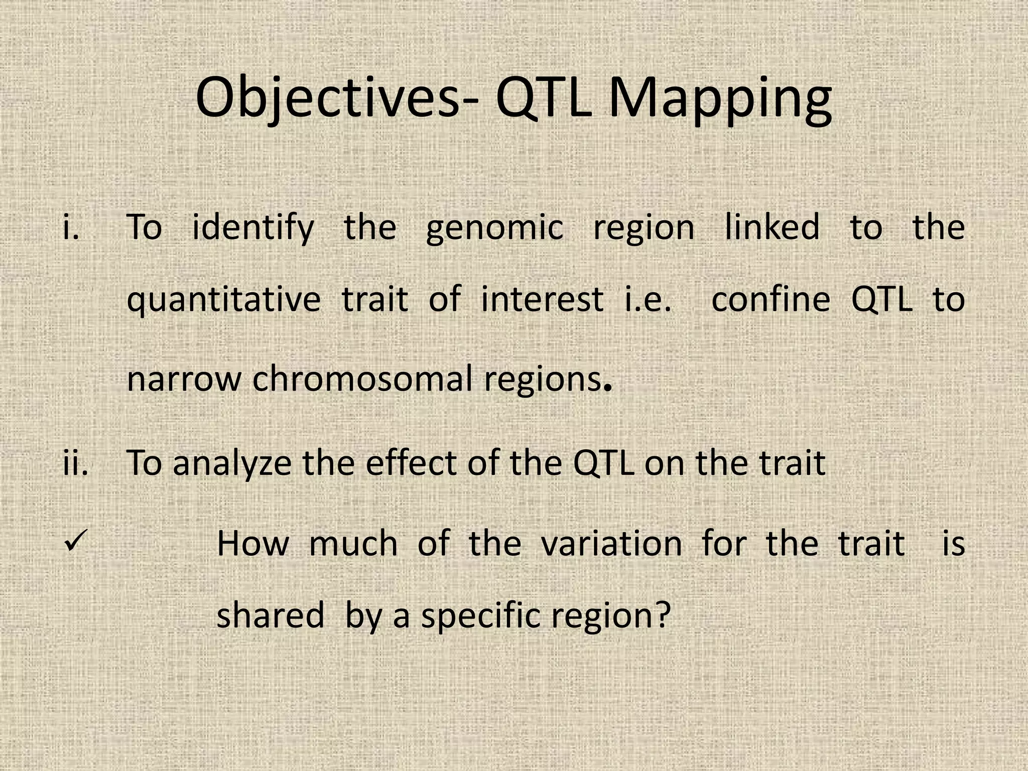 Qtl mapping | PPTX