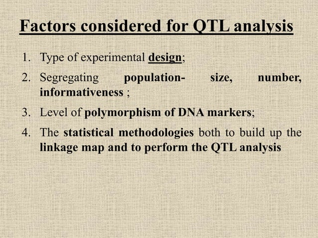 Qtl mapping | PPTX | Genetics | Science