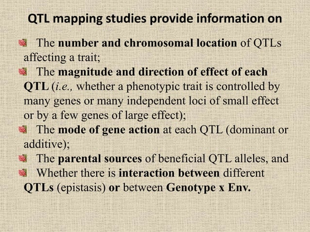 Qtl mapping | PPTX | Genetics | Science