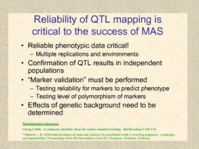 Qtl mapping | PPTX | Genetics | Science