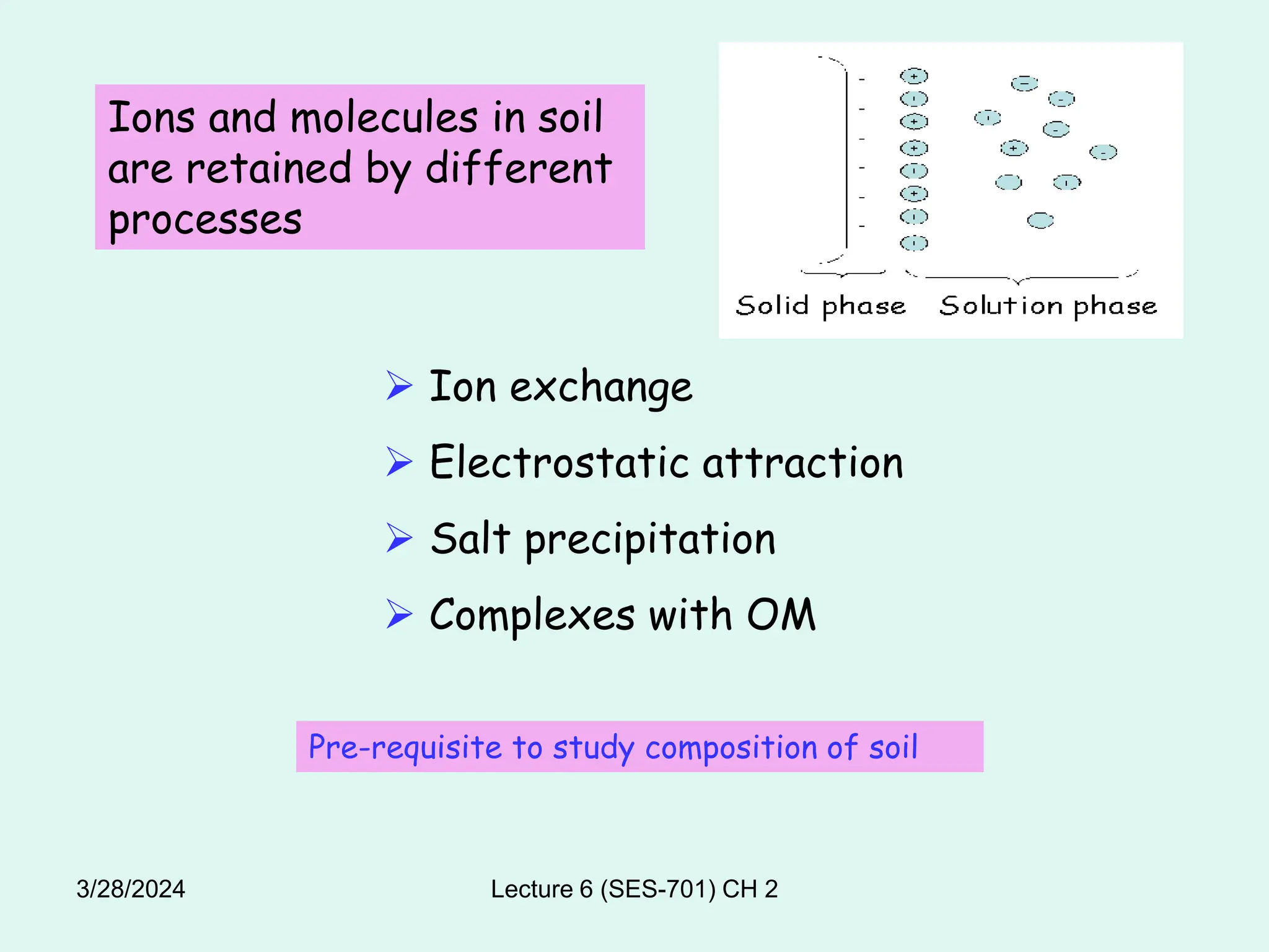 Chemical Composition of Soil-Lecture 6 (SES-701) CH. 2.ppt