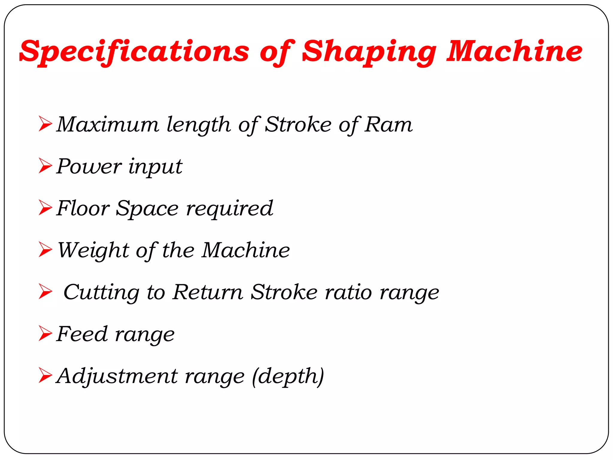 Lecture 6 shaping and planing | PDF
