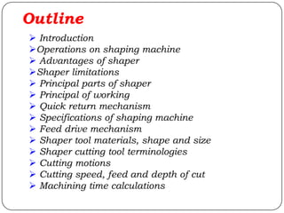 Lecture 6 shaping and planing | PDF