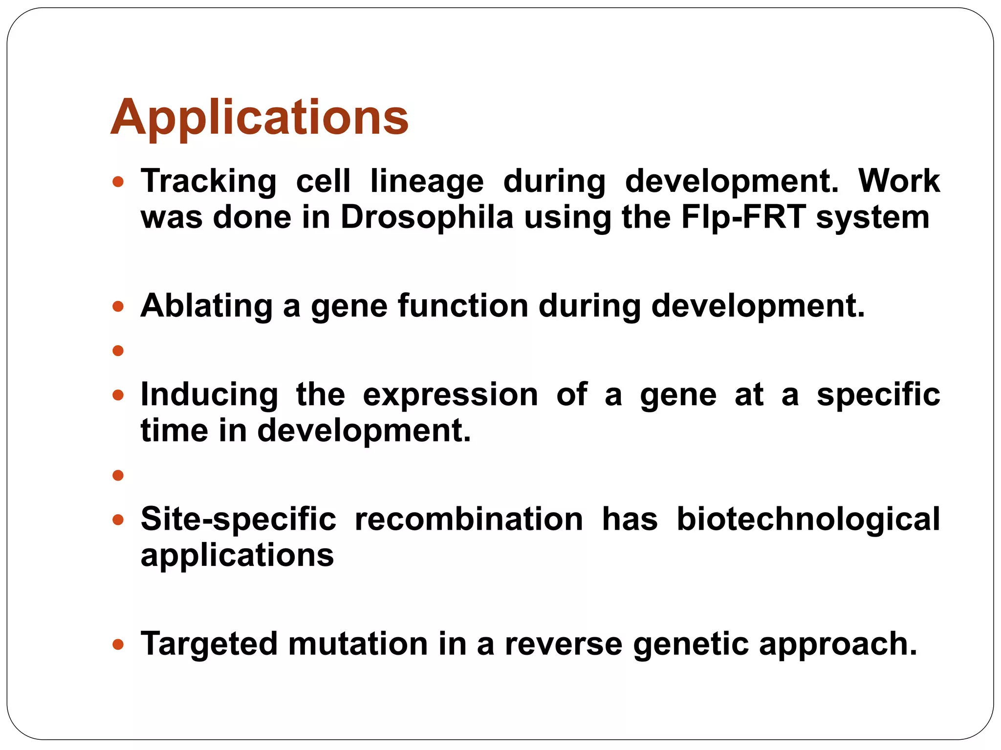 Lecture 6 Site specific recombination (Final).pptx