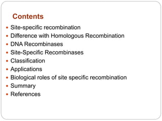 Lecture 6 Site specific recombination (Final).pptx