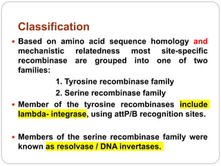 Lecture 6 Site specific recombination (Final).pptx