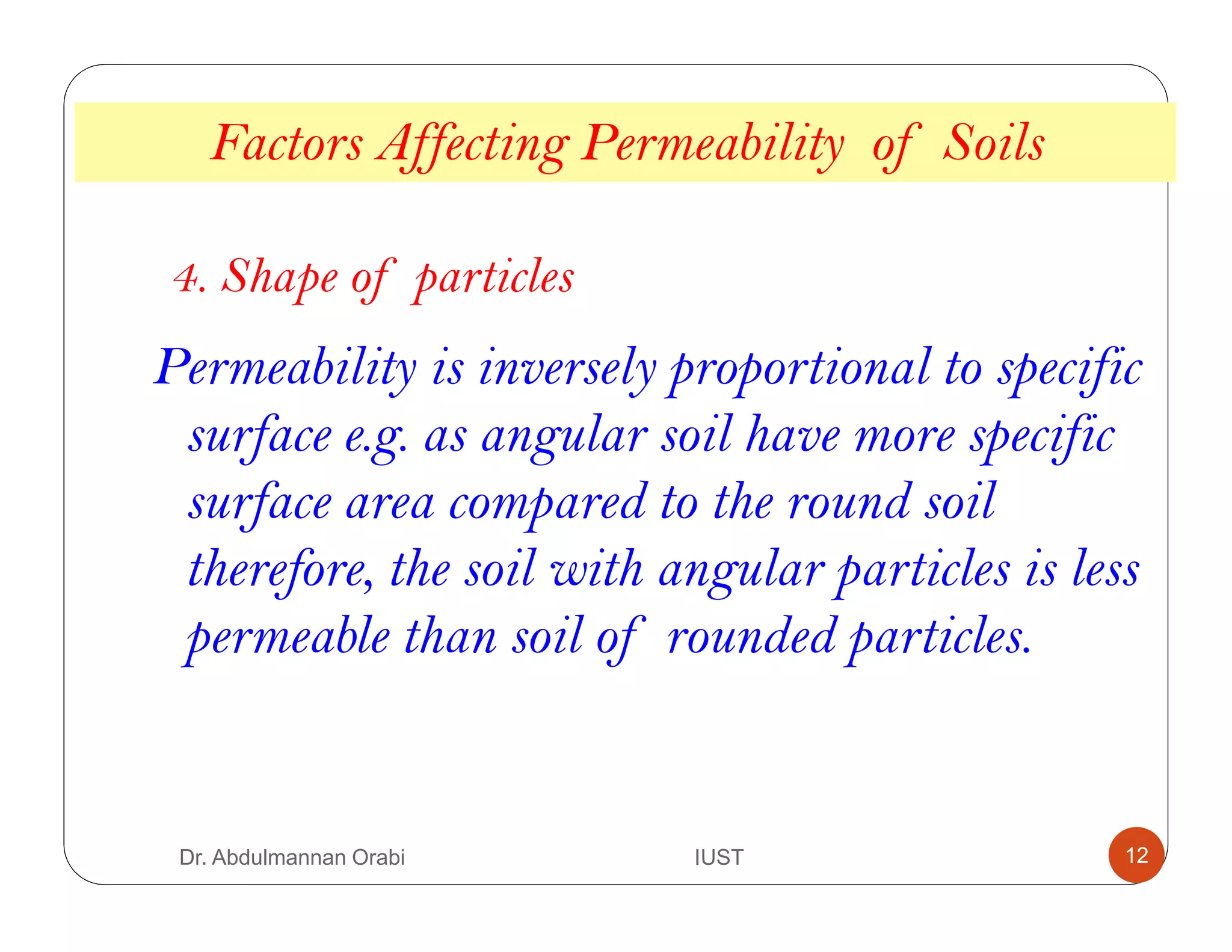 Lecture 6 soil permeability | PDF