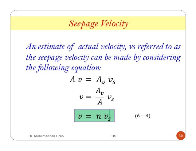 Lecture 6 soil permeability