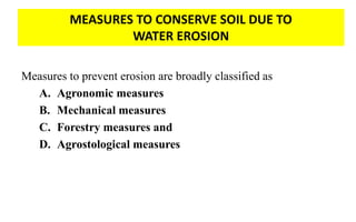 Lecture 6 soil & water conservation | PPTX