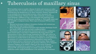 Tuberculosis of the oral cavity and facial bones (orofacial ...