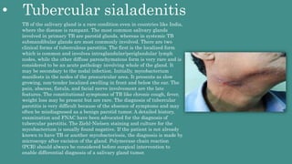 Tuberculosis of the oral cavity and facial bones (orofacial ...