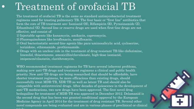 Tuberculosis of the oral cavity and facial bones (orofacial ...
