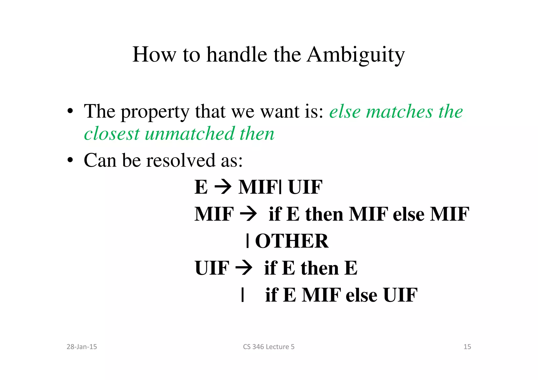 Lecture6 syntax analysis_2 | PPT