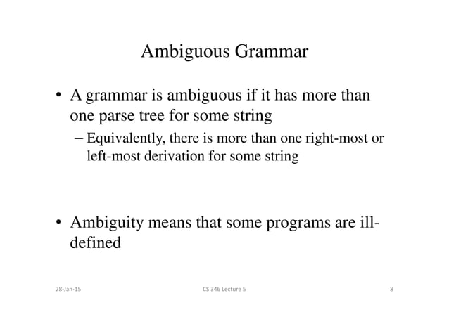 Lecture6 syntax analysis_2 | PPT