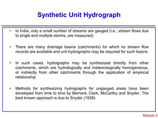 Lecture 6 Synthetic unit hydrograph notes.pdf