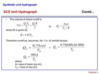 Lecture 6 Synthetic unit hydrograph notes.pdf