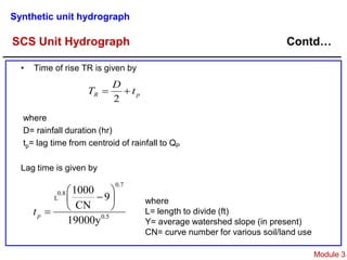 Lecture 6 Synthetic unit hydrograph notes.pdf