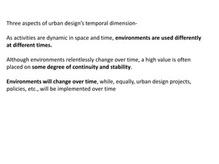 LECTURE 6 The Temporal Dimension of Urban Design | PDF