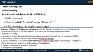lecture 6 Tender Evaluation Process. Tender Evaluation Process.pdf