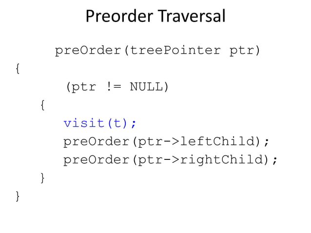 Lecture 6 tree traversal | PPTX | Programming Languages | Computing