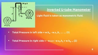 3. Pressure Measurement | Hydraulics | Fluid Mechanics | Civil ...