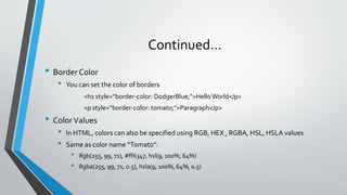 Web Development - Lecture 6 | PPT