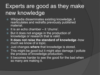 Social Media Lecture 6 Wikipedia and knowledge management | PPT